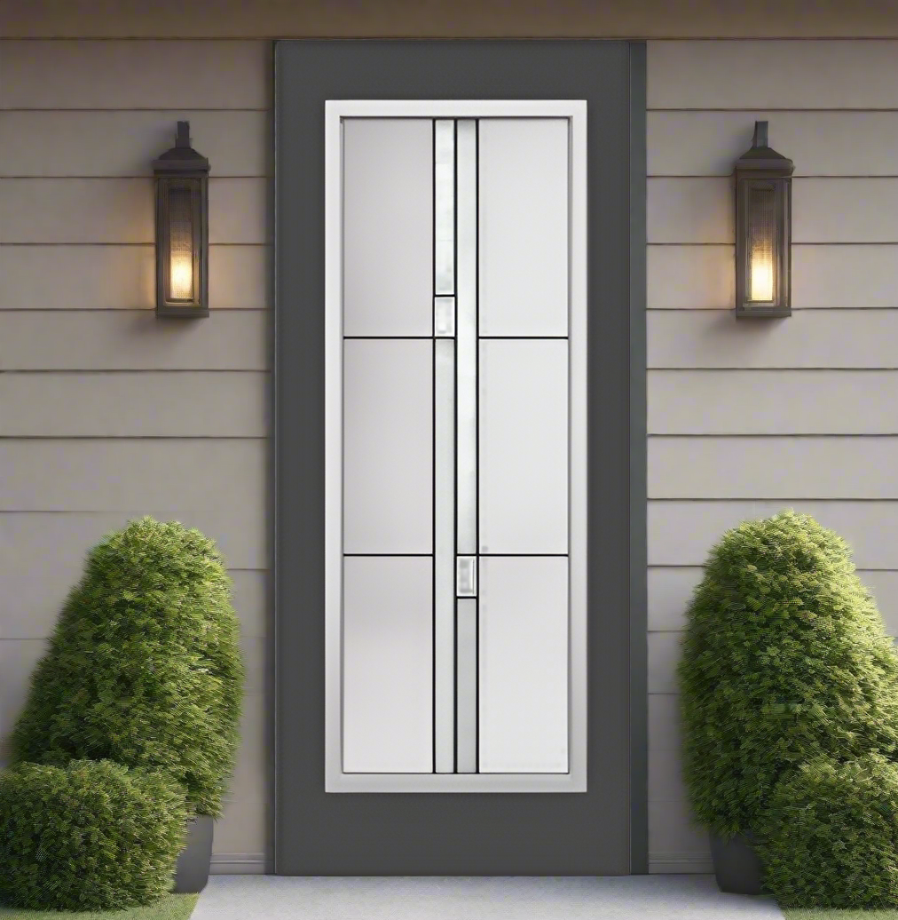 Pre-Hung Fiberglass Smooth w/Aspire Glass Insert 1-3/4" Plastpro FL#17 ...